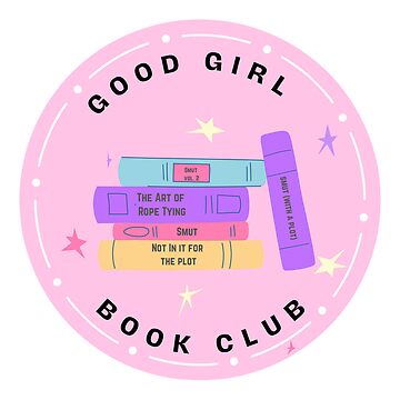 "Good Girl Book Club - Pink and Purple Retro Sticker" Sticker for Sale ...