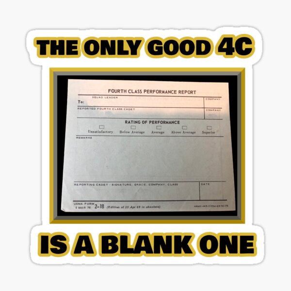 "The Only Good 4C Is A Blank One" Sticker for Sale by VairyCool6069 ...