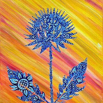 "The Burdock Of My New Home, 2024, Blue and yellow collection by ...