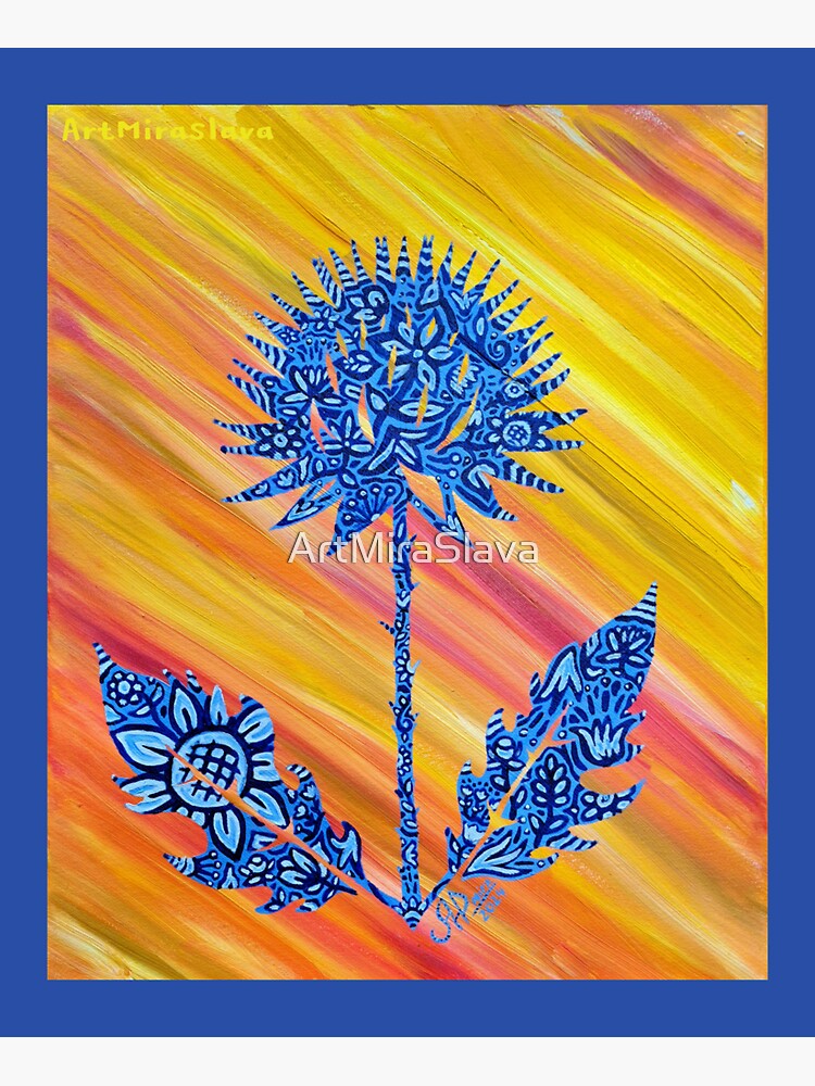 "The Burdock Of My New Home, 2024, Blue and yellow collection by ...