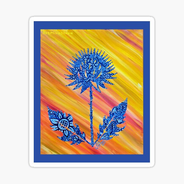 "The Burdock Of My New Home, 2024, Blue and yellow collection by ...