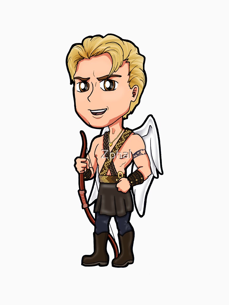 "Xena Warrior Princess: Cupid with Bow Chibi Karl Urban" T-shirt by ...