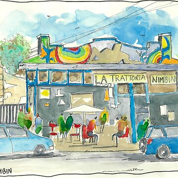 "Painting of Nimbin" Sticker for Sale by HMountainArt | Redbubble