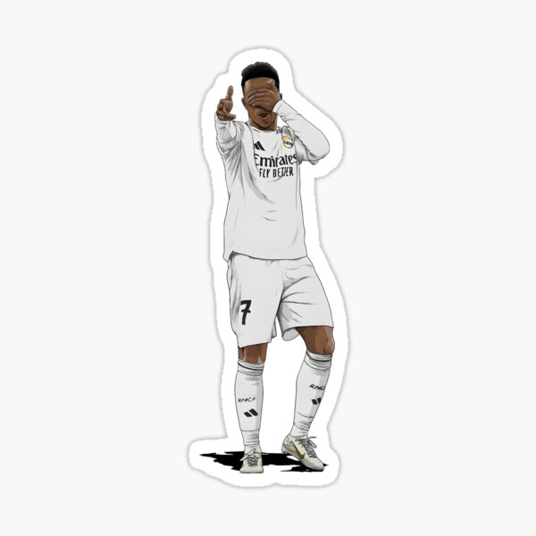 "Vinicius Junior Goal Celebration Soccer Art" Sticker for Sale by ...