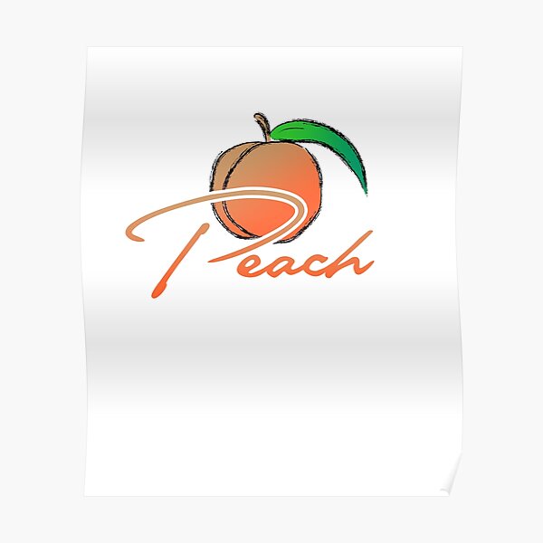 "Peach - Word And Fruit - The Peach" Poster for Sale by phil009 | Redbubble