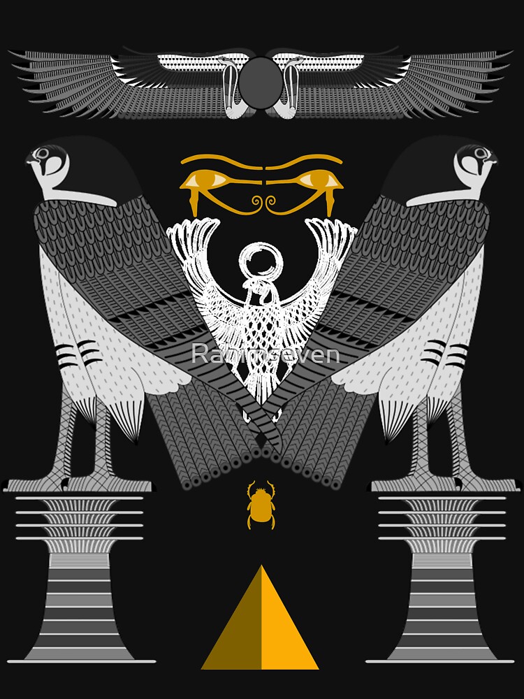 "Egyption Falcon God Horus Kemetic Heru T-Shirt" T-shirt for Sale by ...