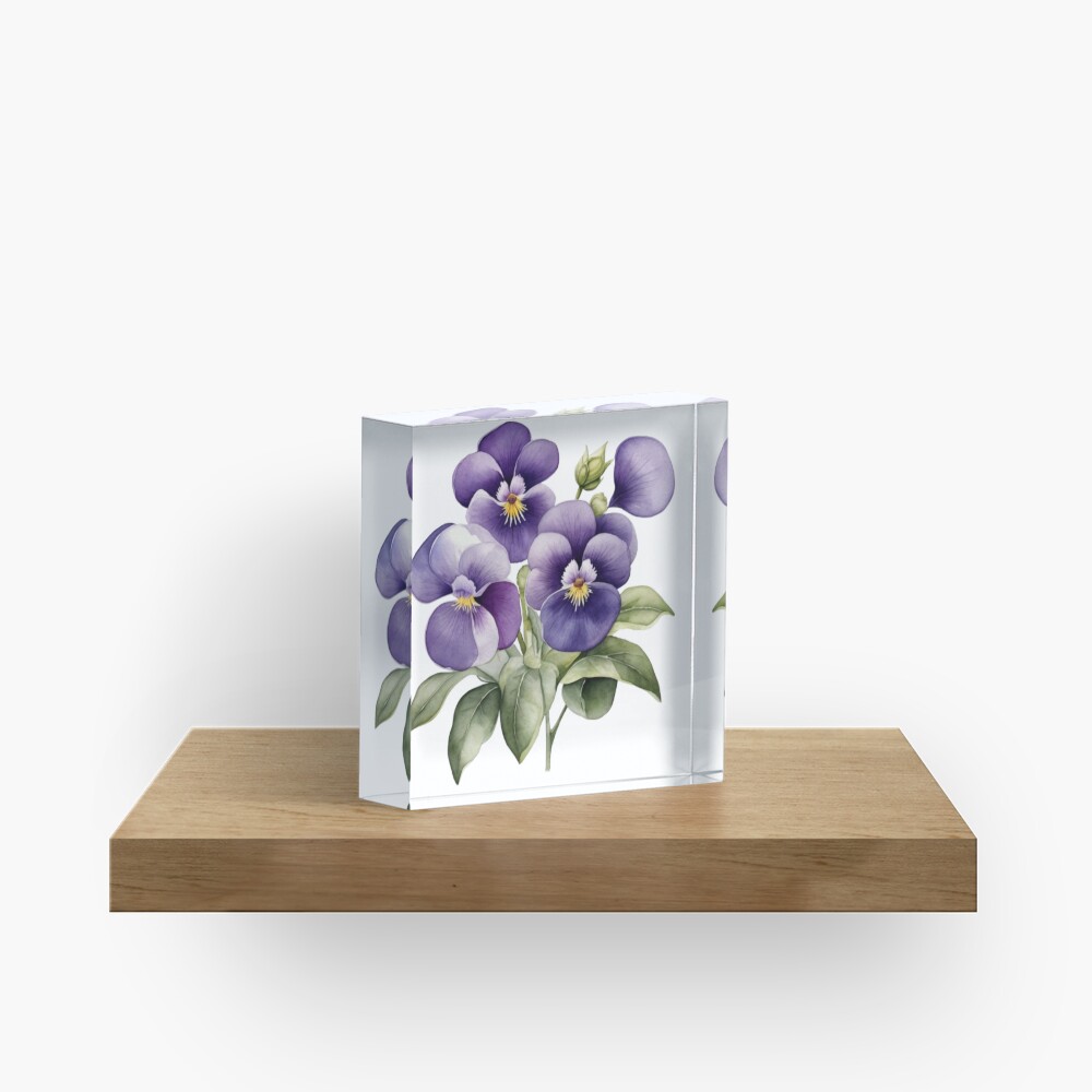 "Violet Flower Watercolour" Sticker for Sale by sanaemd | Redbubble