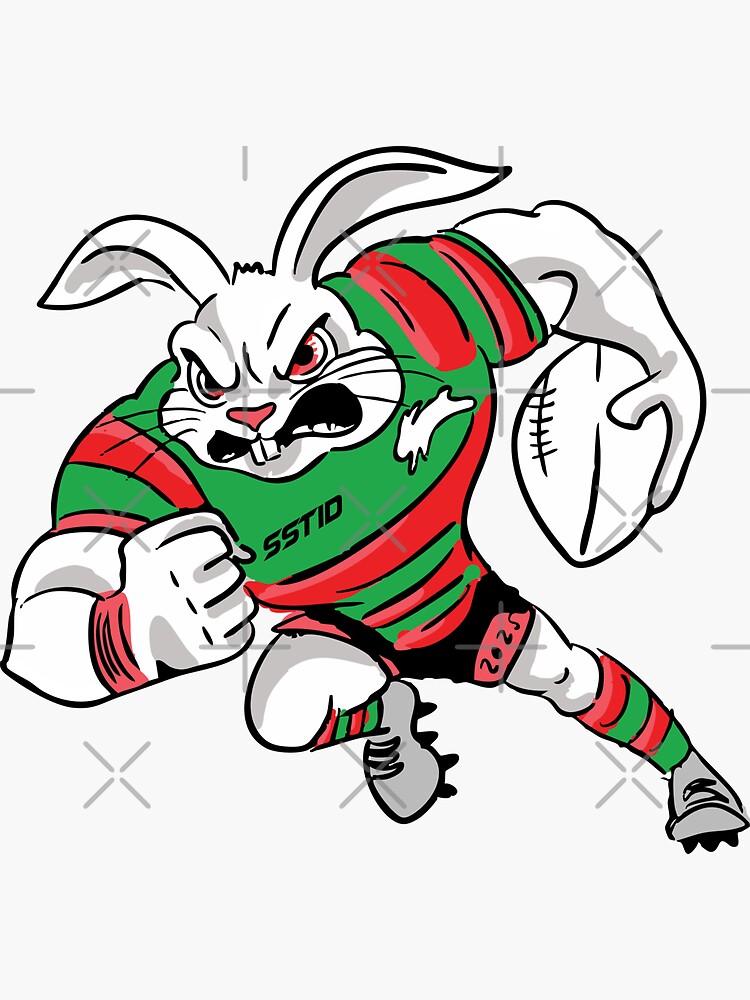 "NRL Footy South Sydney Rabbitohs" Sticker for Sale by TanArtDesign ...