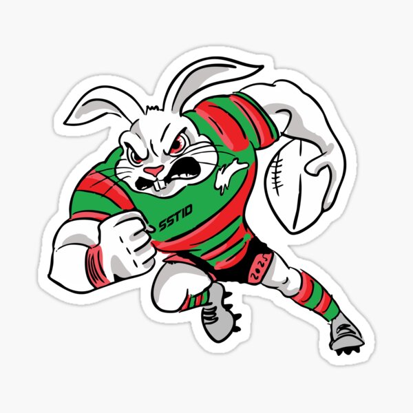 "NRL Footy South Sydney Rabbitohs" Sticker for Sale by TanArtDesign ...