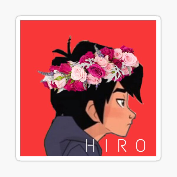 "Flower Crown Hiro" Sticker for Sale by dashi22 | Redbubble