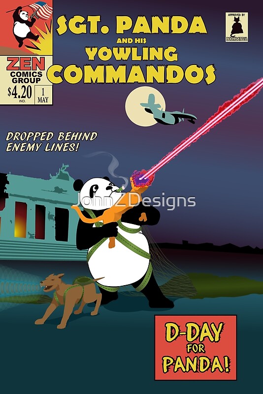 "Sgt. Panda and His Yowling Commandos" by JohnZDesigns | Redbubble