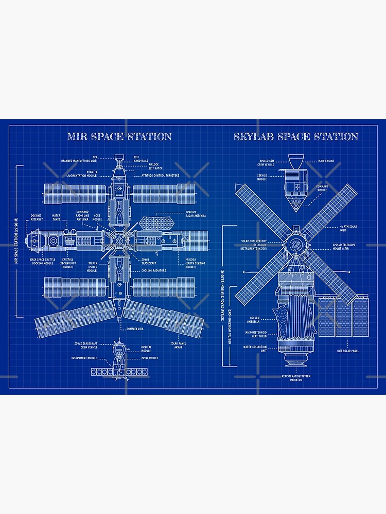 Mir Space Station Diagram Large