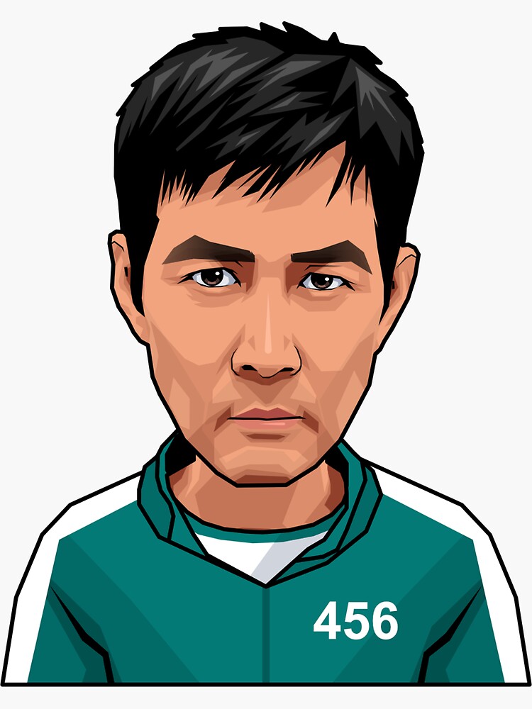 "Seong Gi-hun Squid Game" Sticker for Sale by JWOODZ92 | Redbubble