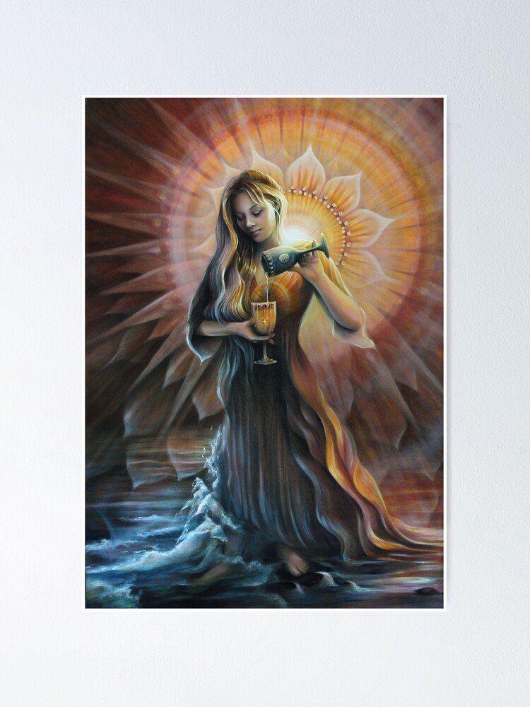 Póster « La templanza está asociada con el signo de Acuario y ...