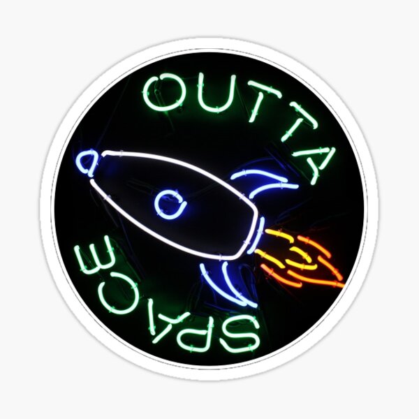 "outer space / neon" Sticker by rooftopsitting | Redbubble