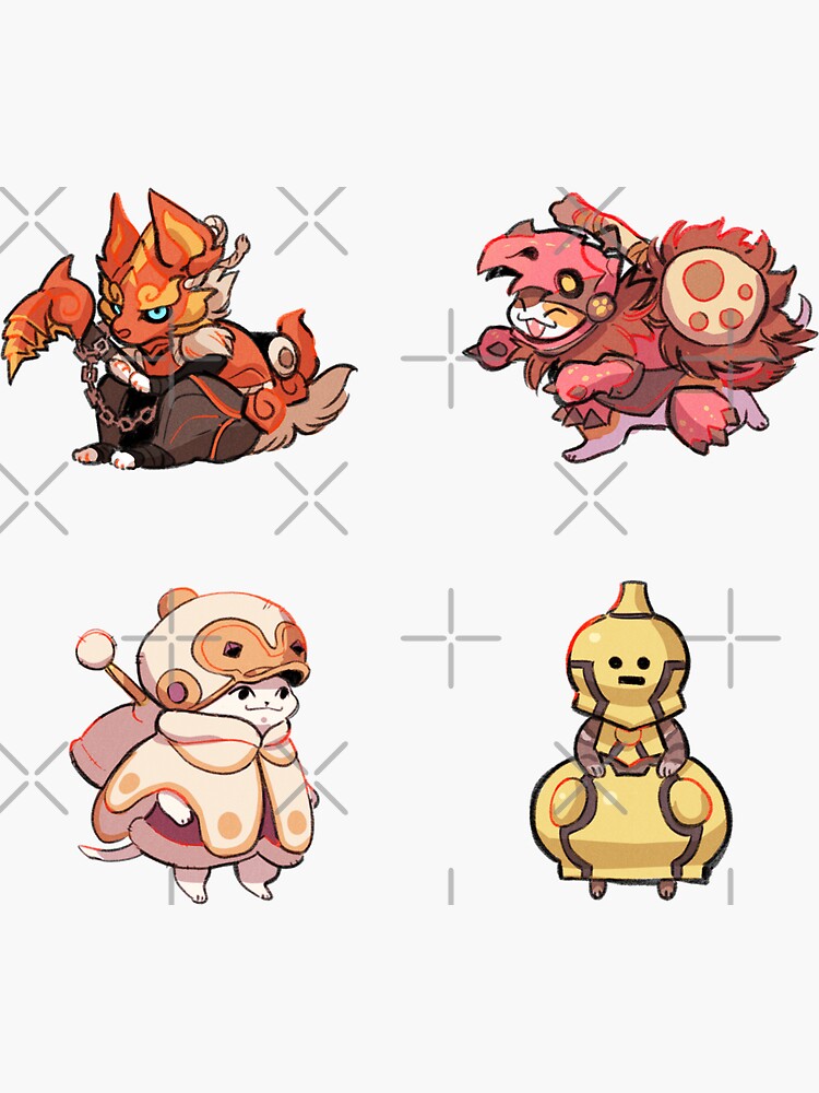 "Palico Sticker Set" Sticker by snickerby | Redbubble
