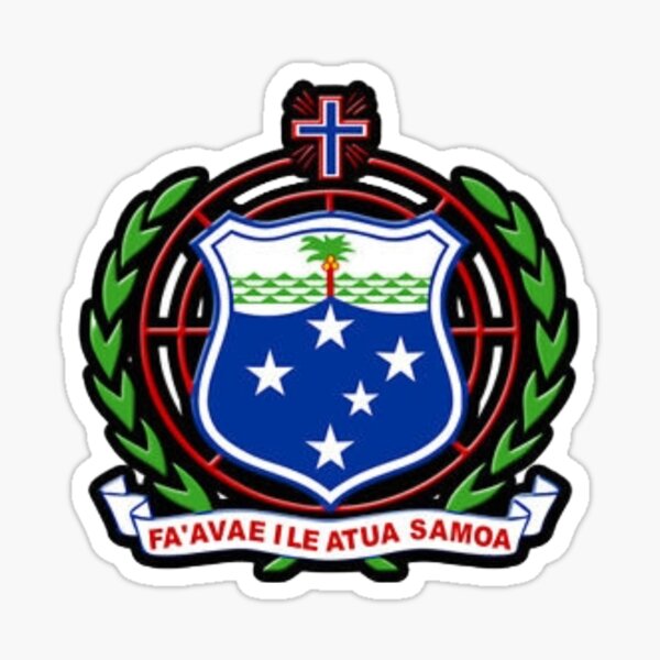 " "SAMOAN" CREST " Sticker for Sale by justTandI | Redbubble