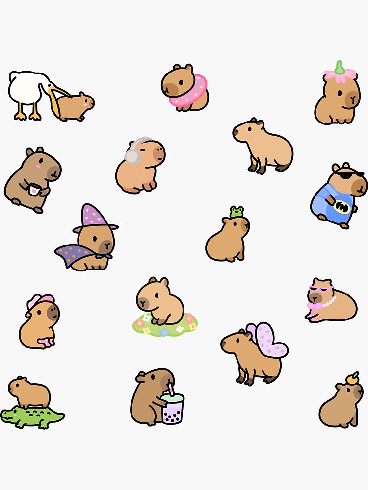 " cute capybara memes " Sticker for Sale by ForiMoi | Redbubble