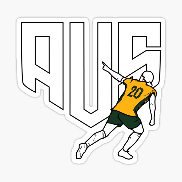 "Sam Kerr Goal Celebration" Sticker for Sale by hearts-n-stars | Redbubble