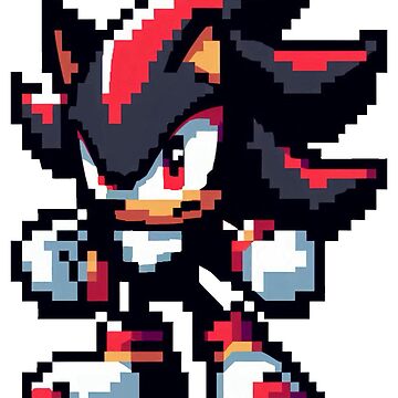 "Pixel Shadow the hedgehog, Sonic the hedgehog" Sticker for Sale by ...