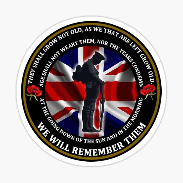 "Remembrance day. Lest we forget. British army soldier." Sticker for ...