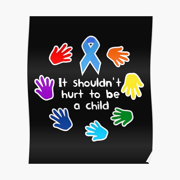 "Child Abuse Prevention Awareness Blue Ribbon" Poster for Sale by ...