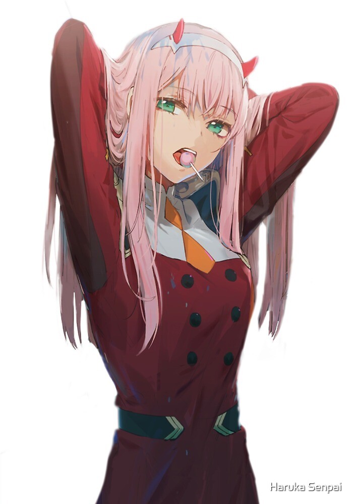 "ZeroTwo - Darling in the Franxx Pose" by Haruka Senpai | Redbubble