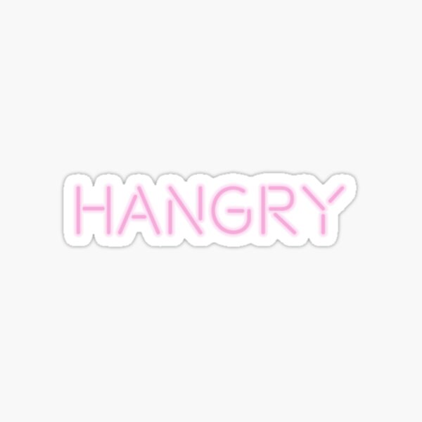 "hangry" Sticker for Sale by Annieyu24 | Redbubble