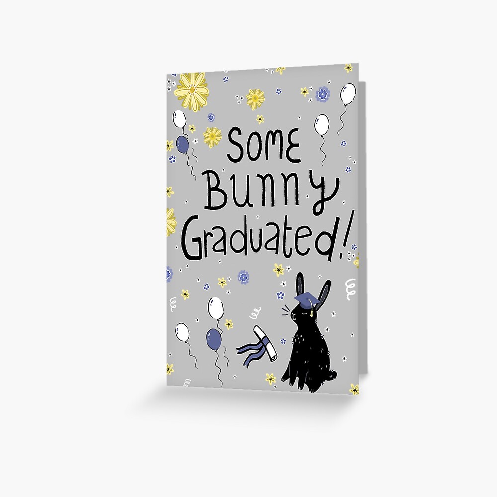 "Bunny Graduation" Greeting Card for Sale by Creativetea | Redbubble