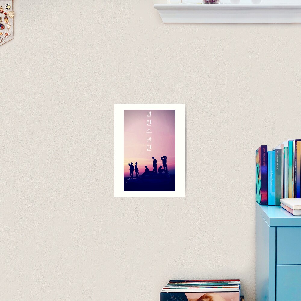 "BTS Sunset Poster" Art Print for Sale by AegyoKings | Redbubble