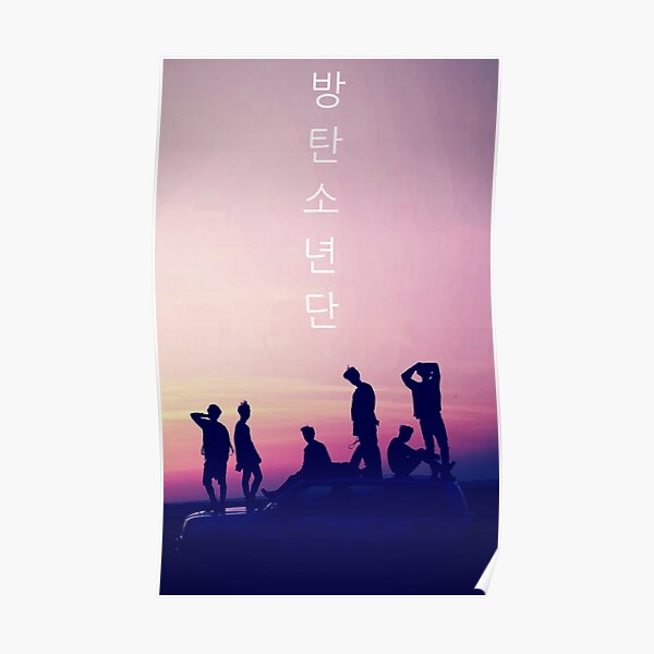 "BTS Sunset Poster" Poster by AegyoKings | Redbubble