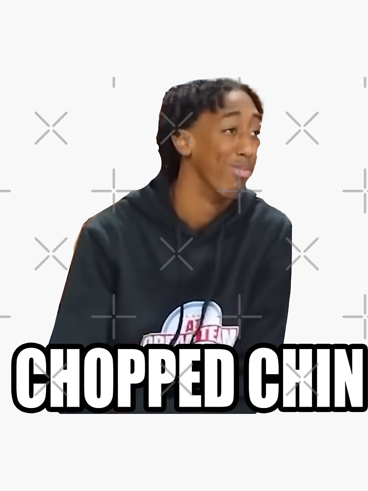 "CHOPPED CHIN MEME" Sticker for Sale by biscuitbucket | Redbubble