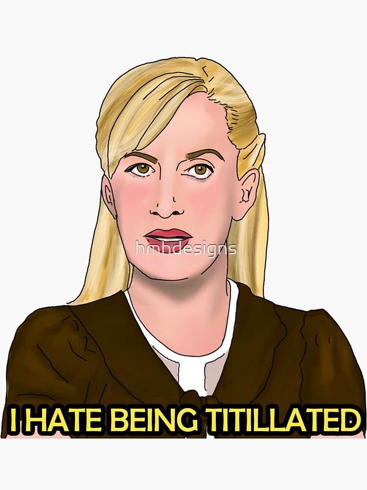 "Angela - I hate being titillated" Sticker for Sale by hmhdesigns ...