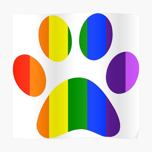 "Rainbow Paw Print " Poster by MorganNicole021 | Redbubble