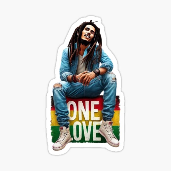 "BOB MARLEY: ONE LOVE" Sticker by CHRIST5000 | Redbubble