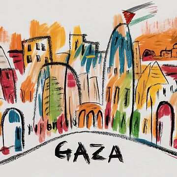 "gaza palestine drawing by a toddler" Sticker for Sale by Slice Of Seed ...