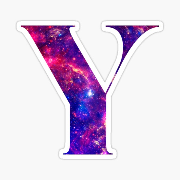 "Letter Y galaxy in white background" Sticker for Sale by paulrommer ...