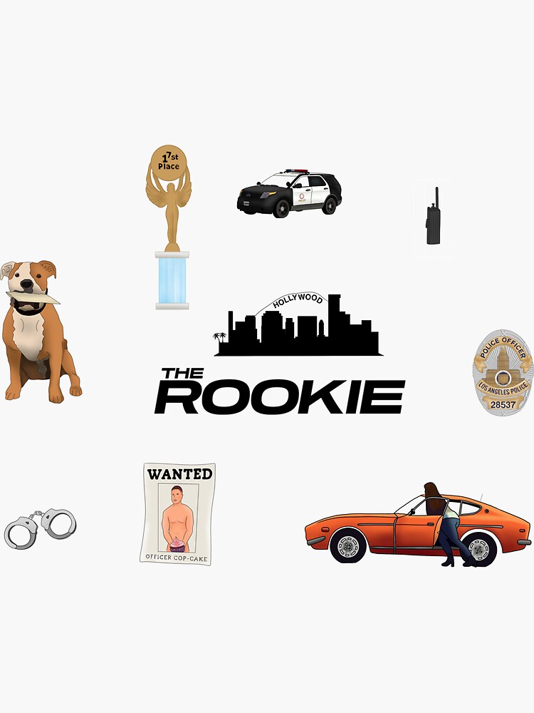 "The Rookie" Sticker for Sale by lenasdooodles | Redbubble