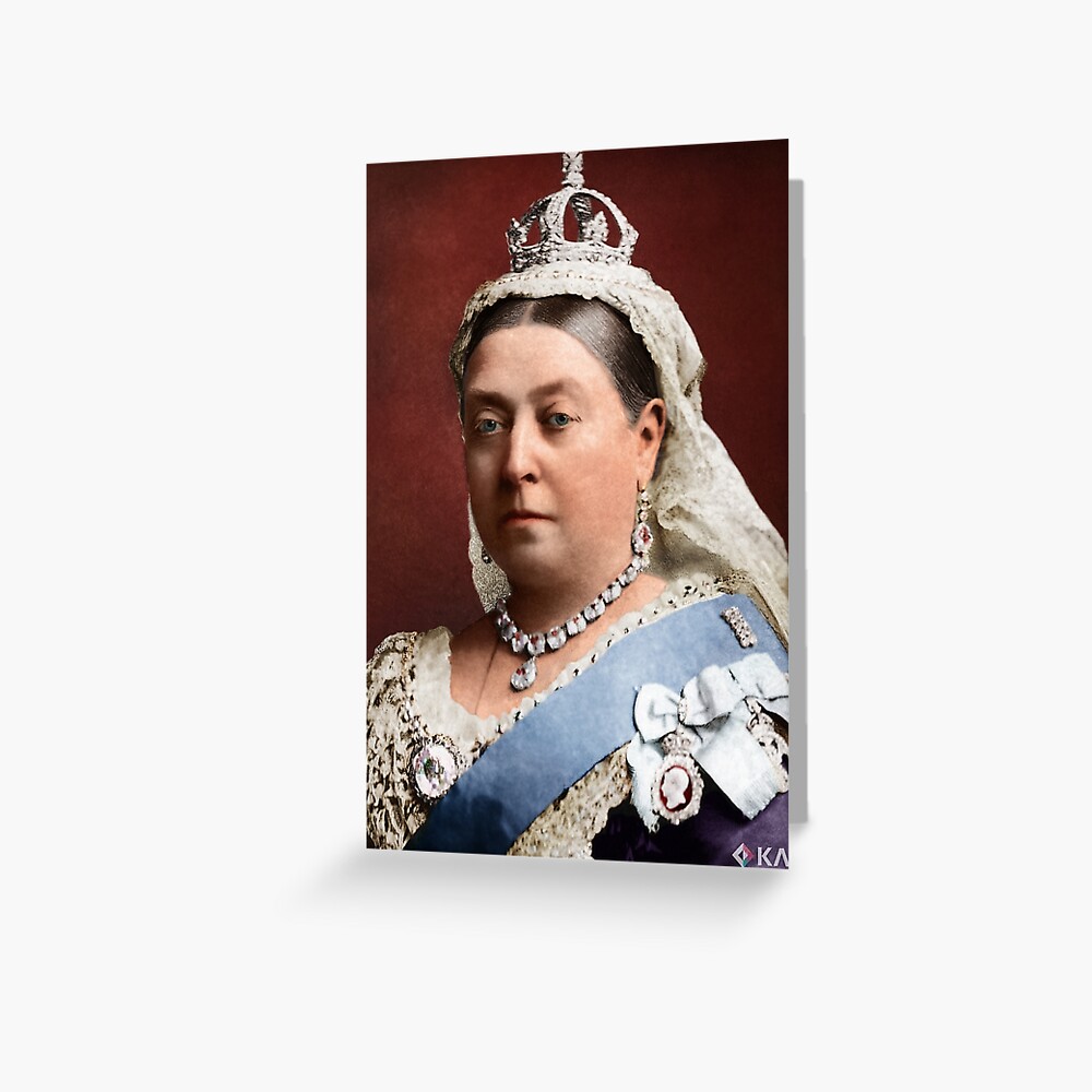 "Queen Victoria 1882 colorized" Greeting Card for Sale by KAI-Studio ...