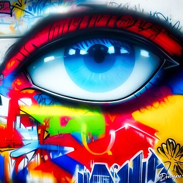 "Abstract graffiti human eye" Sticker for Sale by Darren Barker | Redbubble