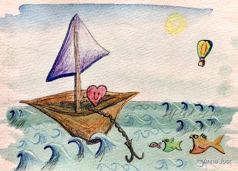 "Love Messing Around in Boats " by Anna Just | Redbubble