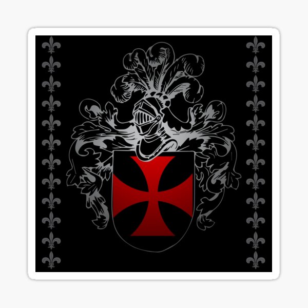 "Templar coat of arms" Sticker by littlebelldesig | Redbubble