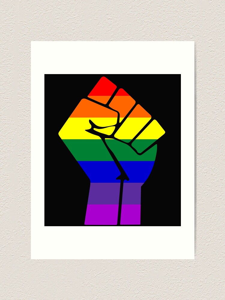 "Raised Fist Gay Power LGBT" Art Print for Sale by sweetsixty | Redbubble