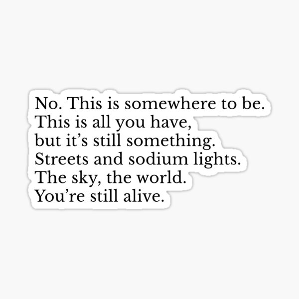 "Disco Elysium volition quote sodium lights" Sticker for Sale by ...