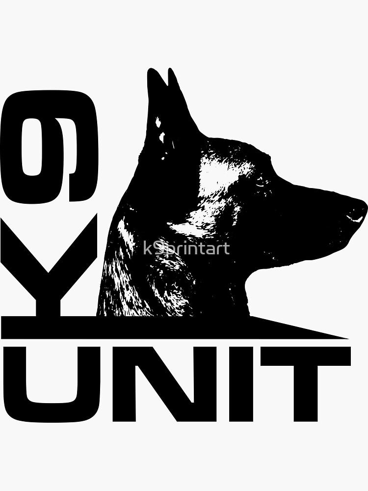 "K-9 Unit -Police Dog Unit- Malinois" Sticker for Sale by k9printart ...