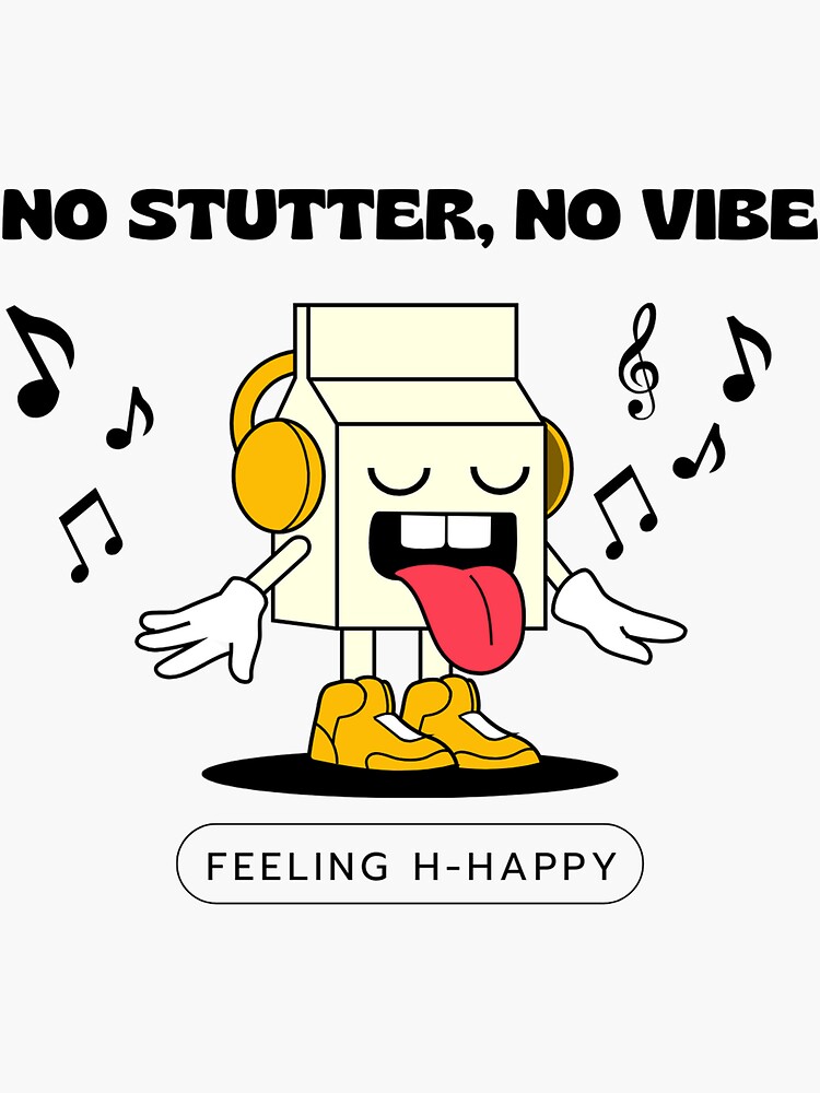 "No stutter, no Vibe" Sticker for Sale by Marcoso179 | Redbubble