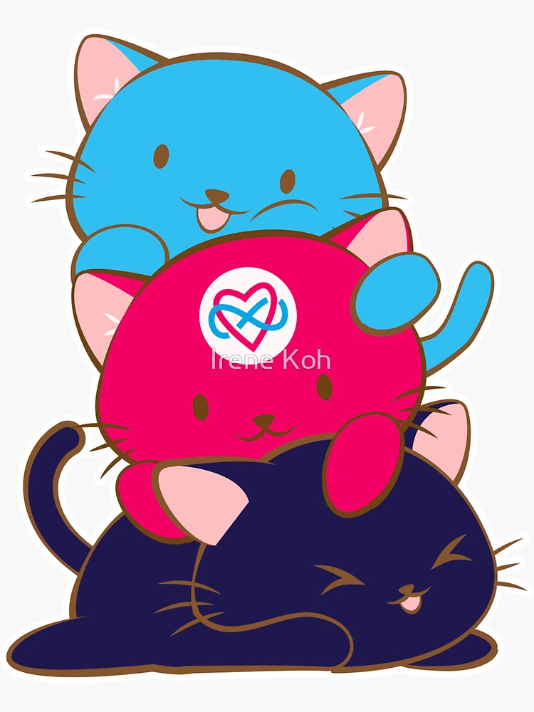 "Poly Pride Infinity Heart Subtle LGBTQ Polyamory Pride Flag Kawaii ...