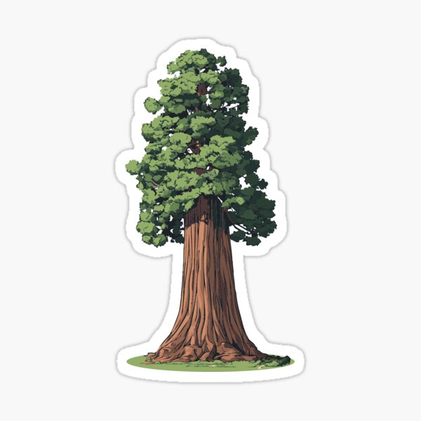 "Great Sequoia Tree" Sticker for Sale by JordanGatt | Redbubble