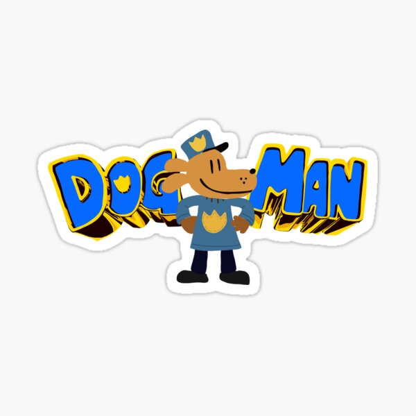 "DOG MAN Cartoon Sticker" Sticker for Sale by bored2020 | Redbubble