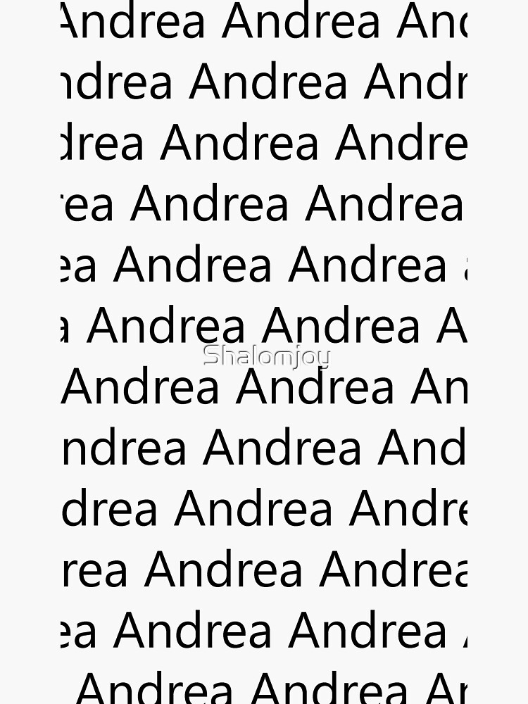 "Andrea" Sticker for Sale by Shalomjoy | Redbubble